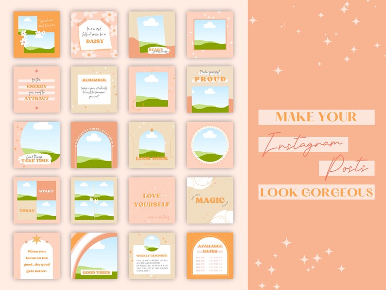 Instagram Post Templates Canva Creative Instagram Templates Bright ...