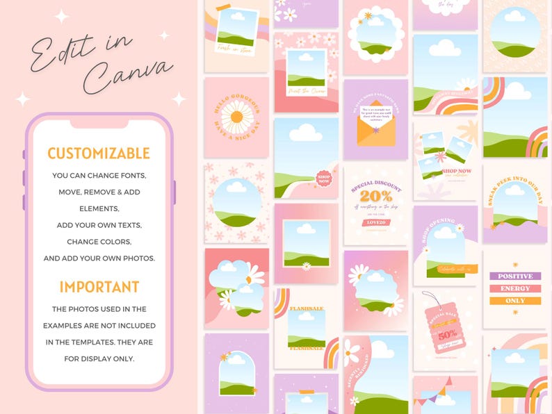 Instagram Post Templates Canva | Creative Instagram Templates | Bright ...