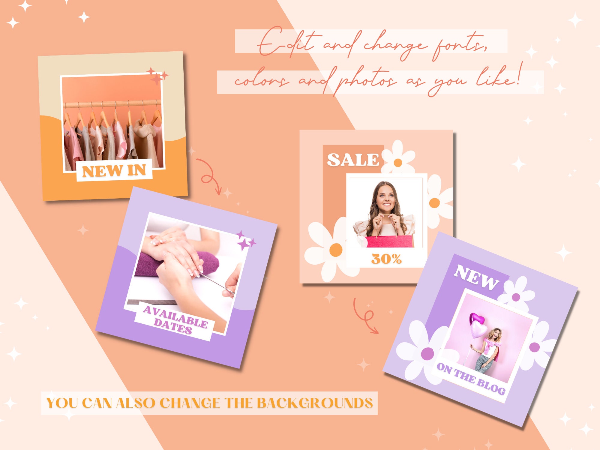 Instagram Post Templates Canva Creative Instagram Templates Bright ...