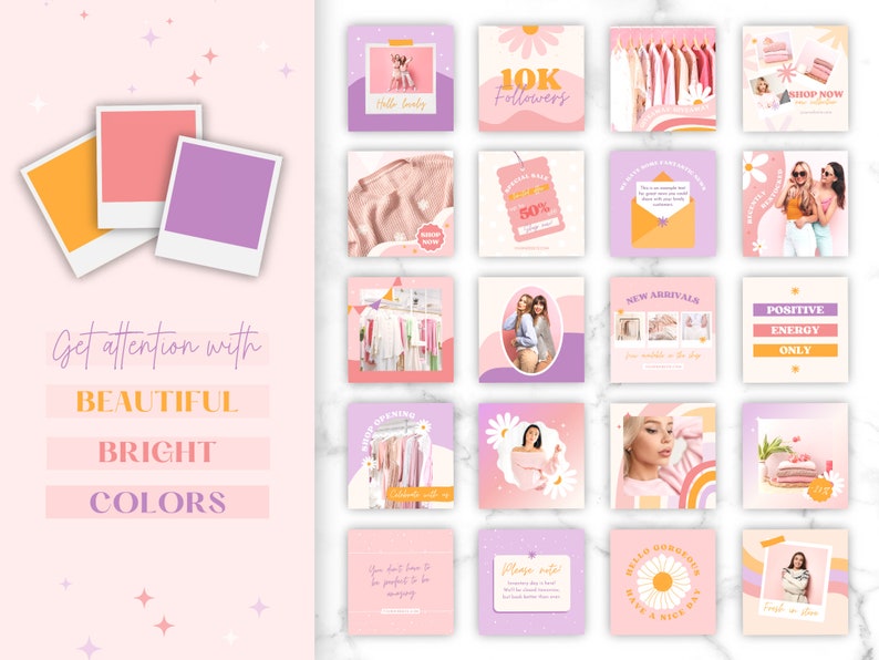 Instagram Post Templates Canva Creative Instagram Templates - Etsy
