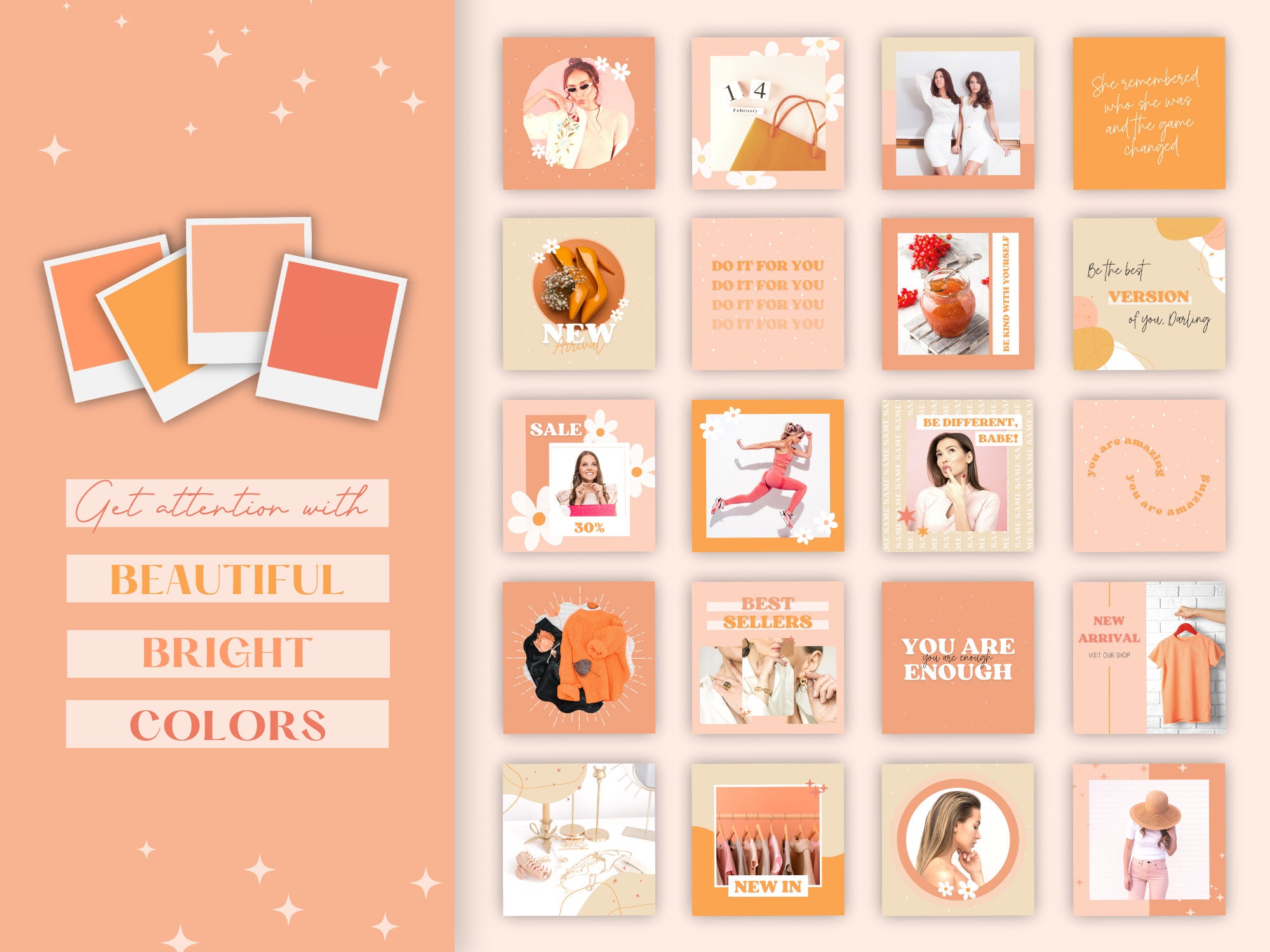 Instagram Post Templates Canva Creative Instagram Templates Bright ...