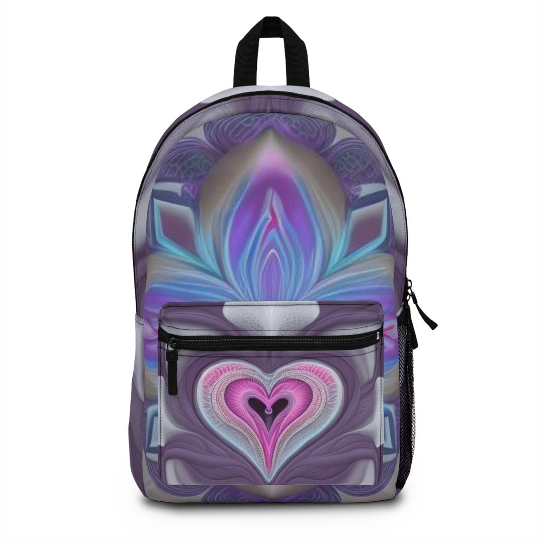 18.11 Backpack Allure Heart Print Design Lightweight - Etsy