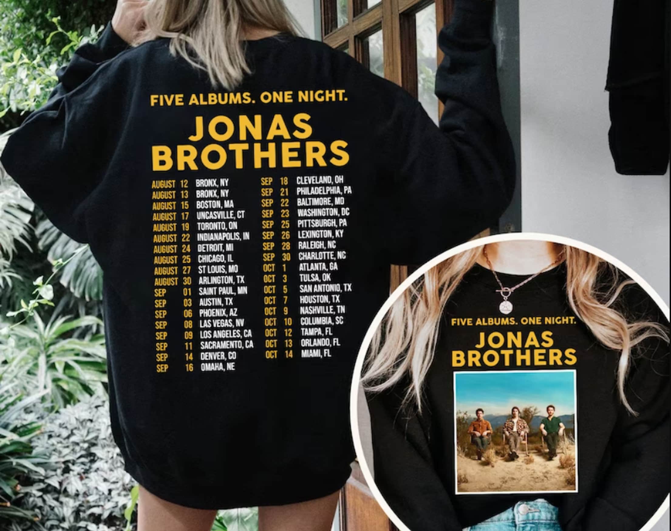 Jonas Brothers Five Albums One Night Tour 2023 Shirt, Jonas Brothers ...