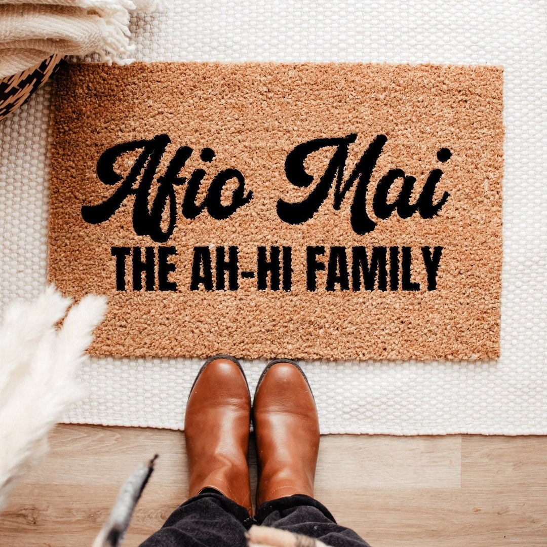 Afio Mai Doormat With Samoan Gifts for Wedding With Monogram Doormats ...