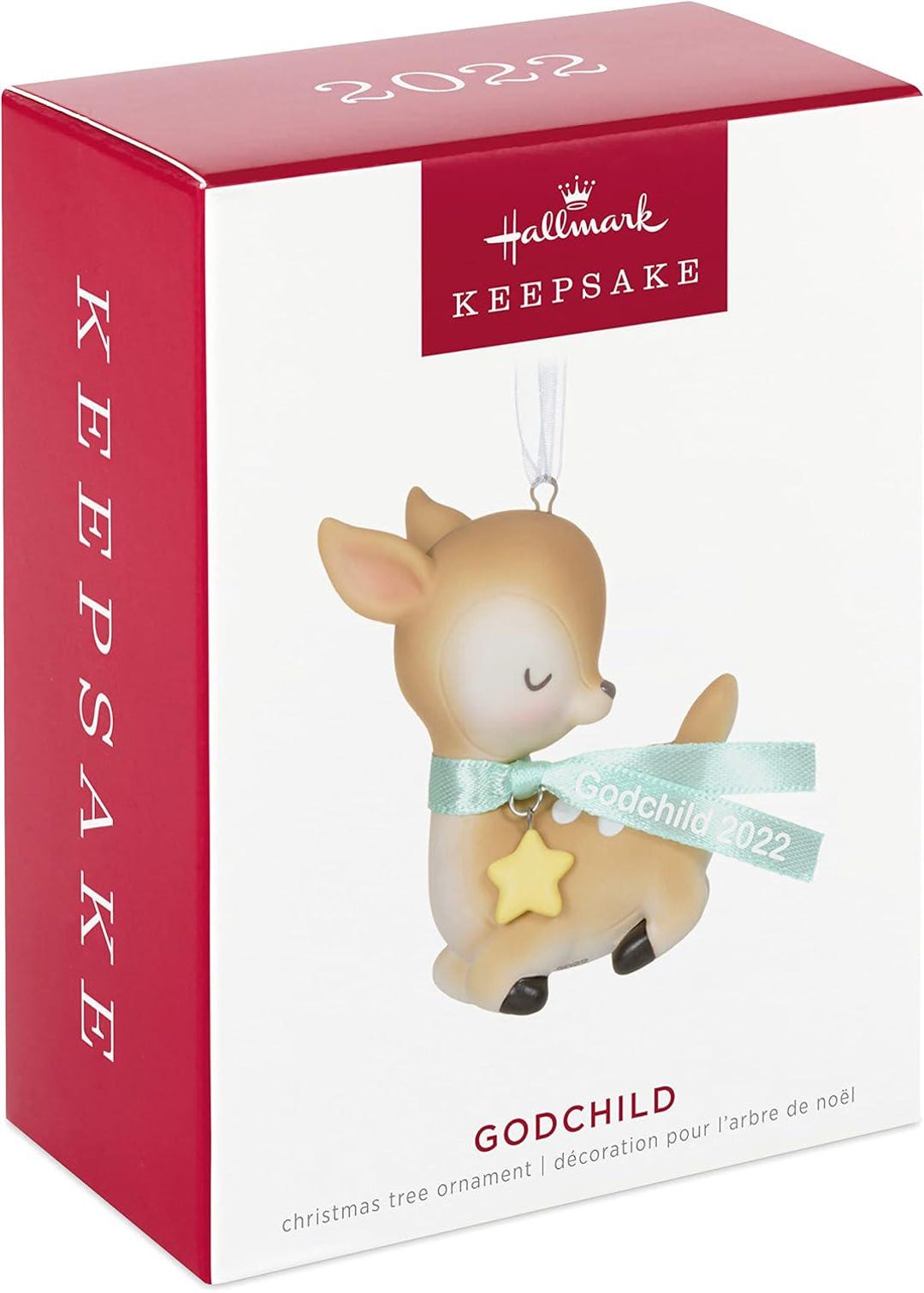 Hallmark 2022 Year-dated, Godchild Deer, Porcelain Hallmark Keepsake ...