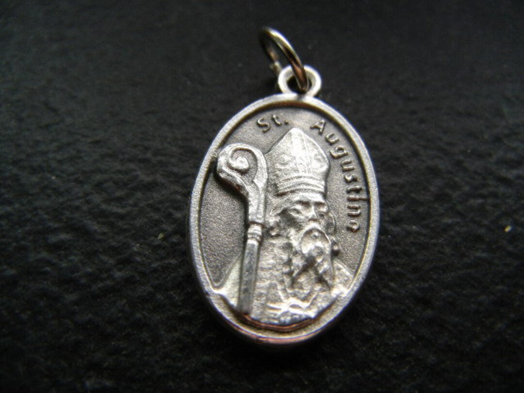 St. Augustine - Double Sided Medal 1" Tall Oval Medal NEW! Made in ...