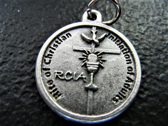 Rcia Rite of Christian Initiation of Adults 3/4" Tall Silver Tone Set ...