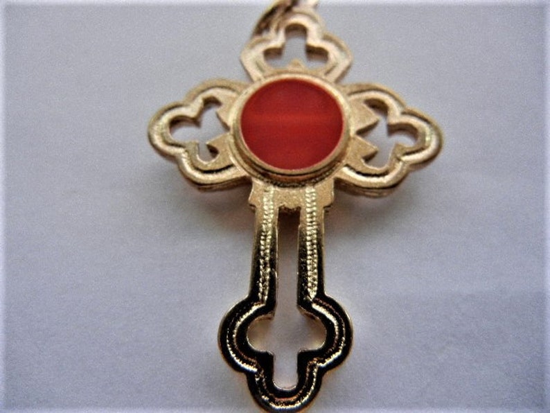 St. Jude Relic Cross 1 1/2" Tall Gold Tone - Etsy