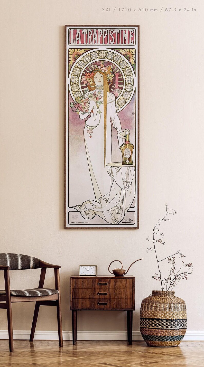 La Trappistine Poster, Alphonse Mucha Art, Vintage Advertising Poster ...