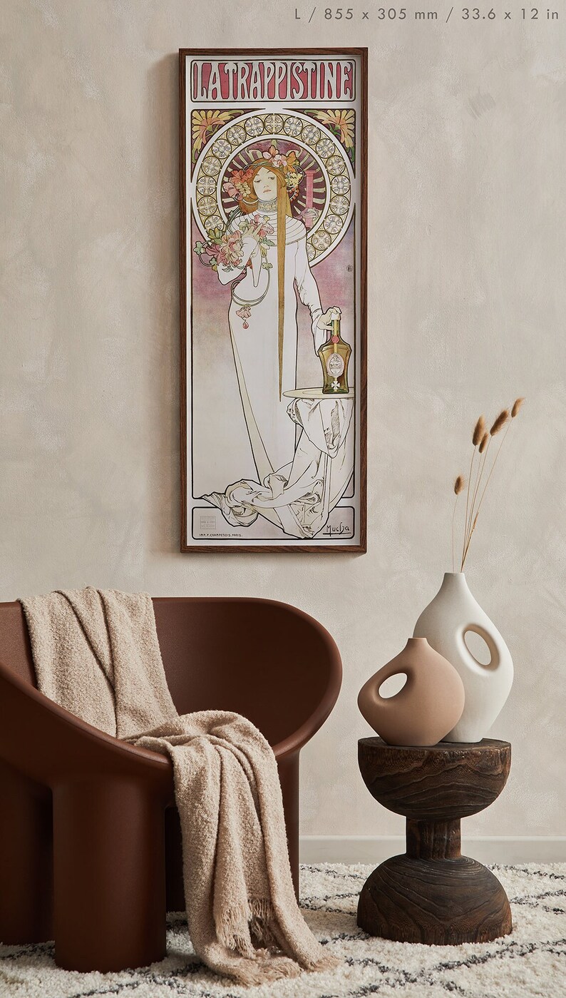 La Trappistine Poster, Alphonse Mucha Art, Vintage Advertising Poster ...
