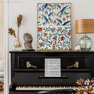 Christian Stoll Deign, Flower Patterns, Art Deco Poster, Colorful Wall ...