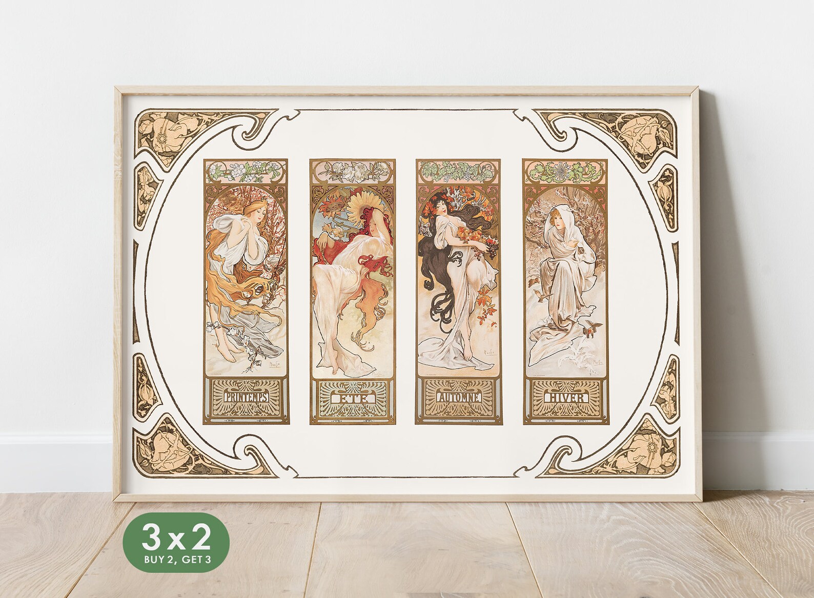 Les Saisons 1897, Painting Wall Art, Alfons Mucha Print, French Art ...
