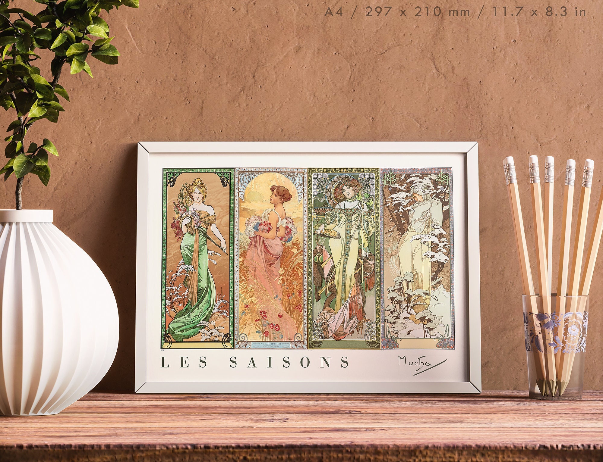 Les Saisons Print, Alfons Mucha Poster, French Art Nouveau, Women ...