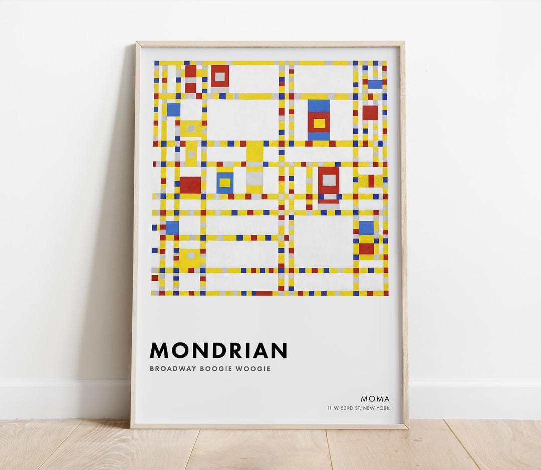 Broadway Boogie Woogie, Piet Mondrian Museum Poster, Abstract City Art ...