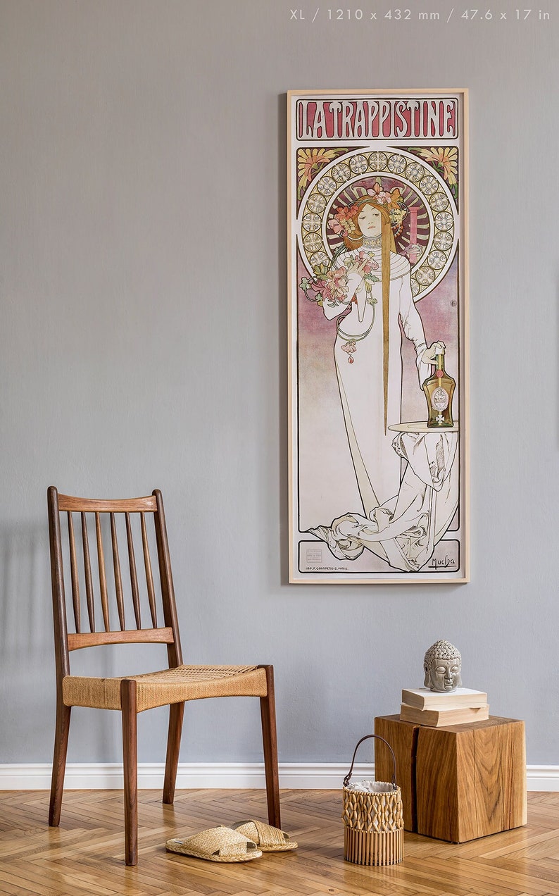 La Trappistine Poster, Alphonse Mucha Art, Vintage Advertising Poster ...