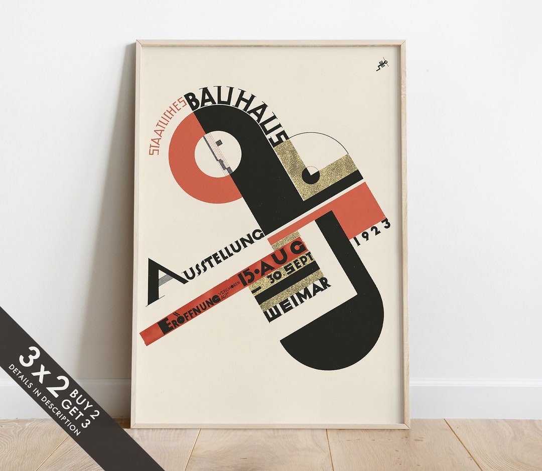 Staatliches Bauhaus Exhibition Poster, Joost Schmidt Art, Bauhaus ...