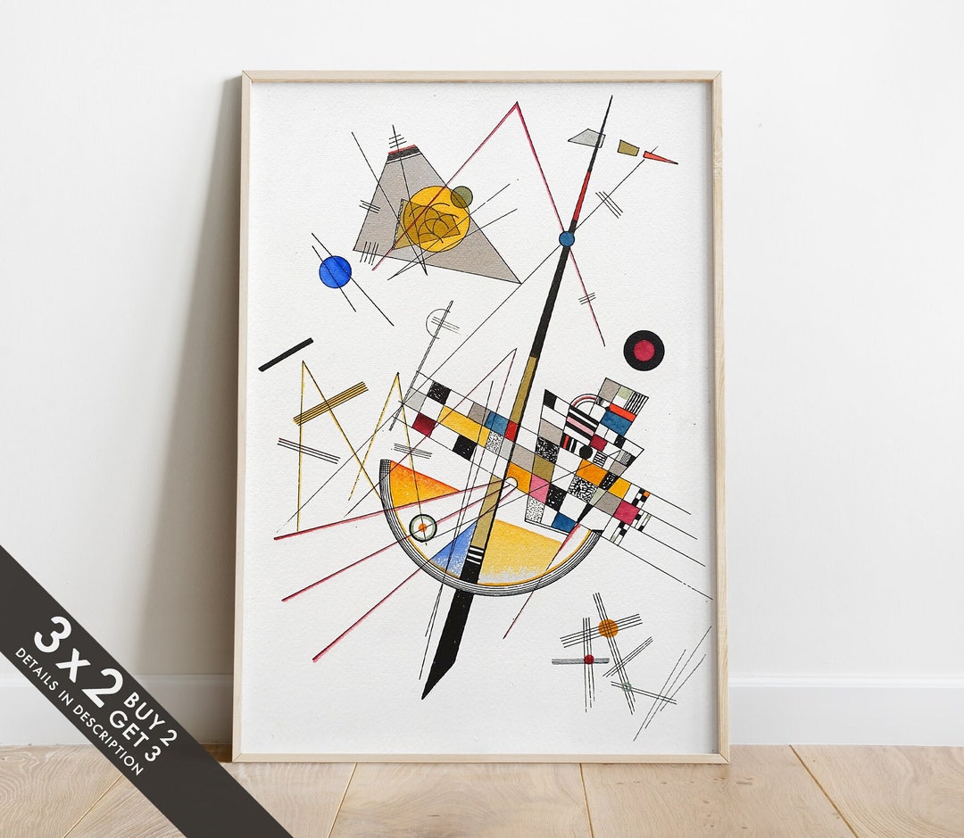 Delicate Tension, Wassily Kandinsky Poster, Geometric Art Print ...