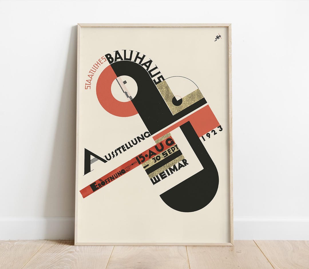 Staatliches Bauhaus Exhibition Poster, Joost Schmidt Art, Bauhaus ...