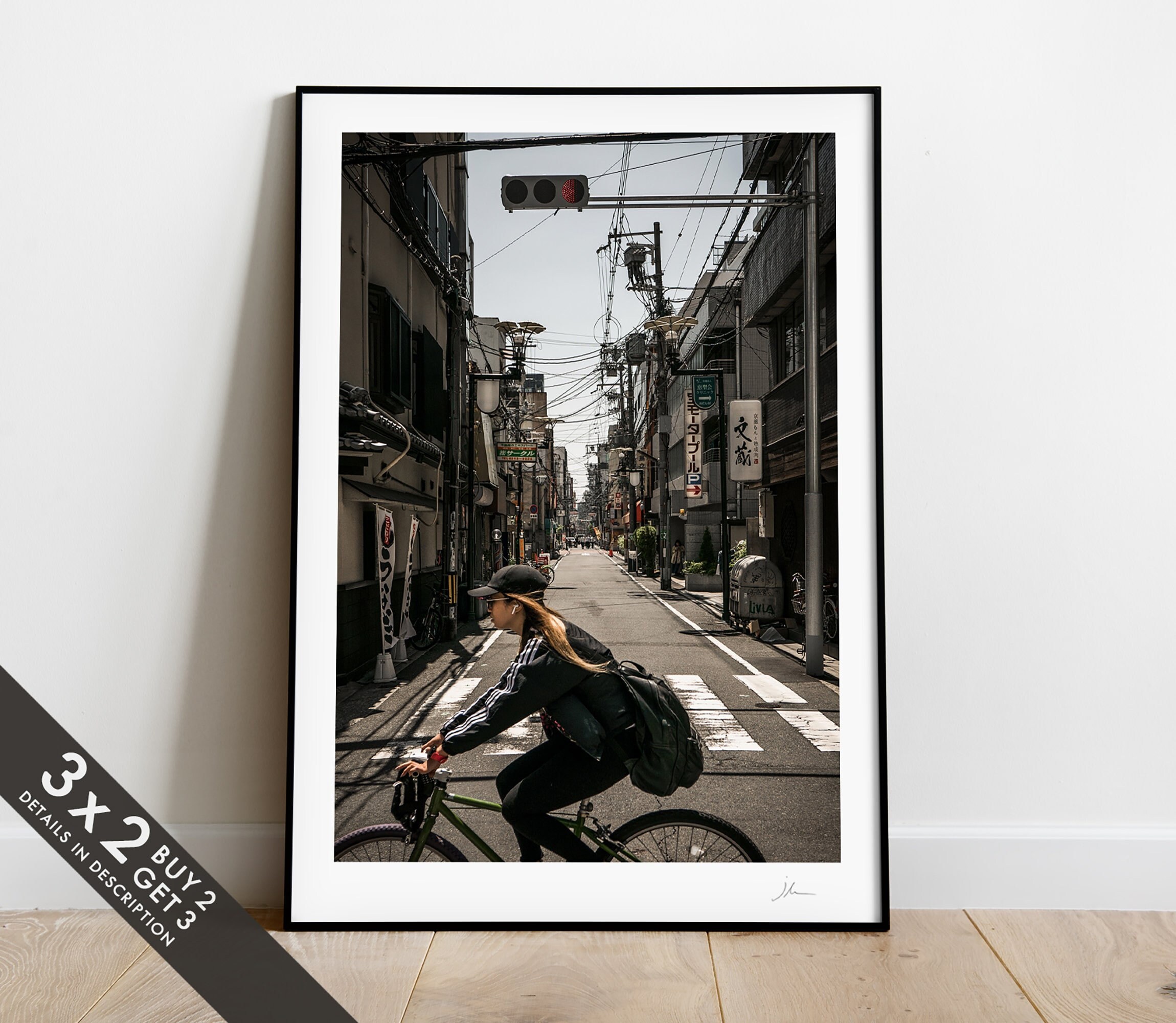 Osaka Namba Photo, Street Biker Japan, Osaka Poster Print, Japan Street ...