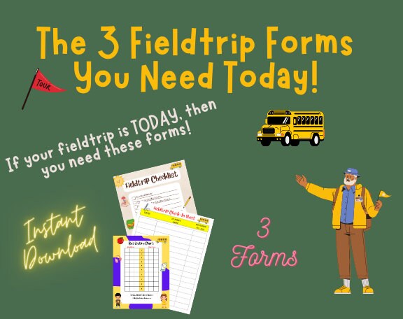 Fieldtrip Forms, Fieldtrip, Seating Chart, Class Roll, Fieldtrip Form ...