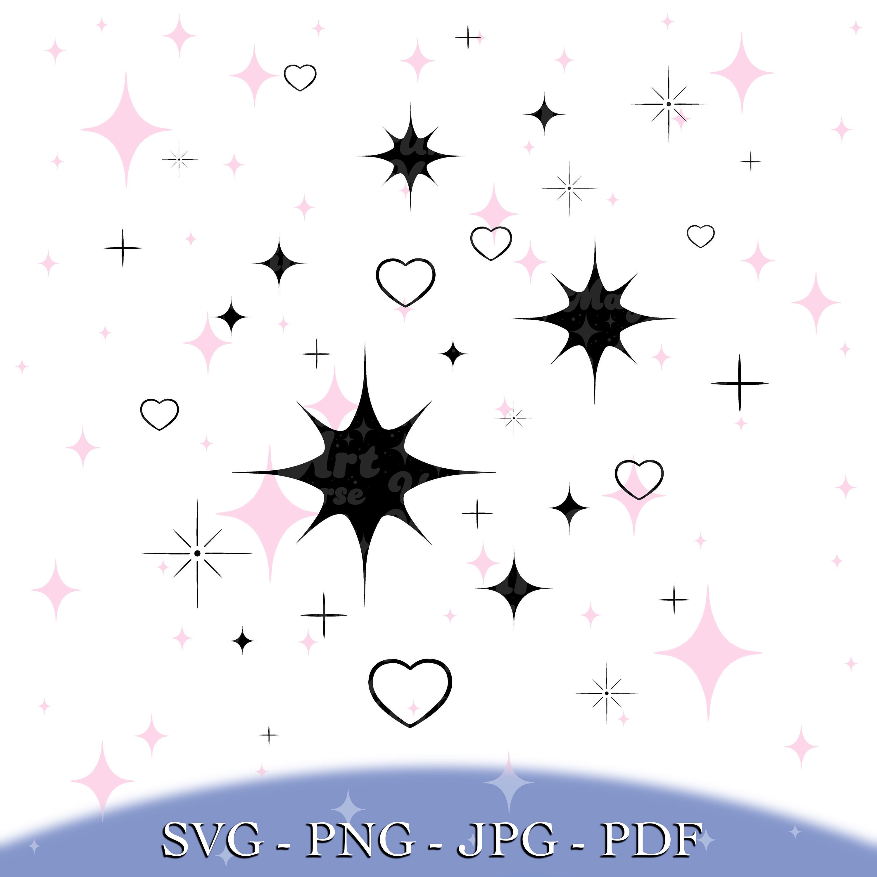 Love Sparkles Svg Space Digital Download PNG JPG PDF. - Etsy