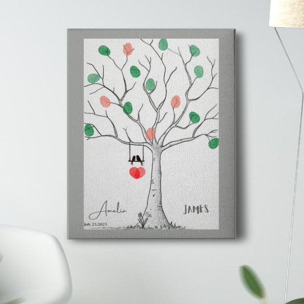 Family Tree Fingerprint Template - Etsy