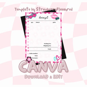 Hot Pink Receipt | Editable | Cute Barbie-inspired Receipt Template ...