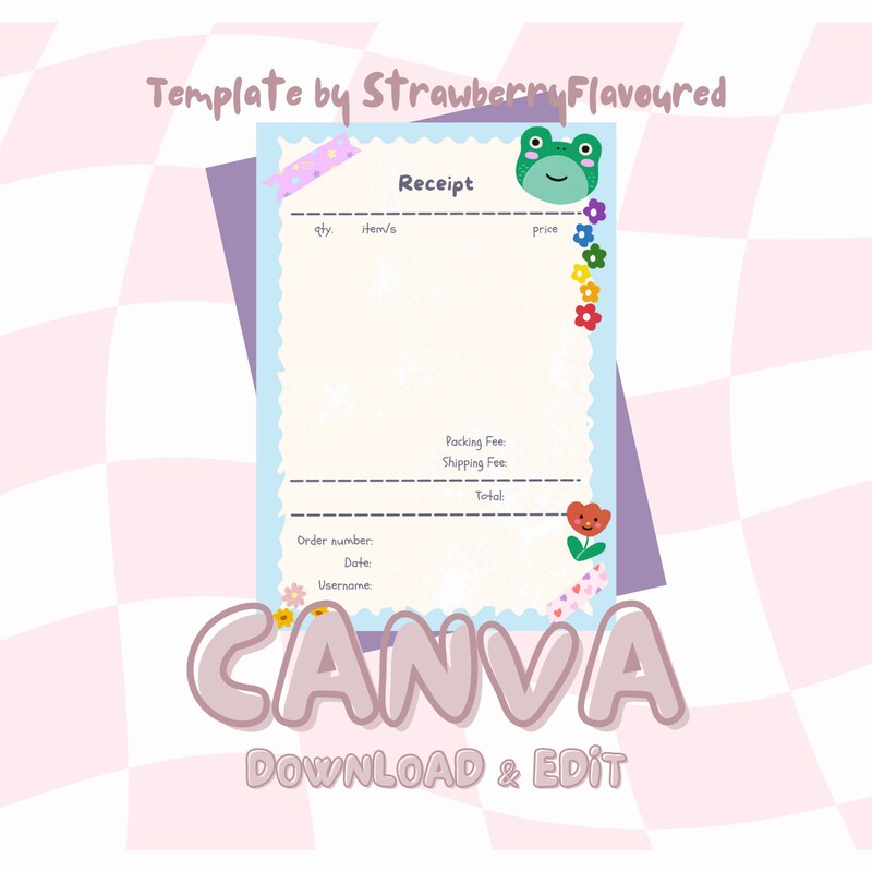 Receipt Template - Etsy