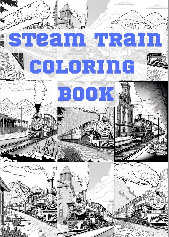 Steam Train Coloring Pages
