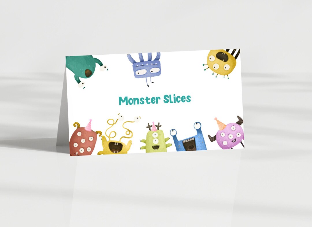 Editable Monster Food Tents Little Monsters Food Labels Monster ...