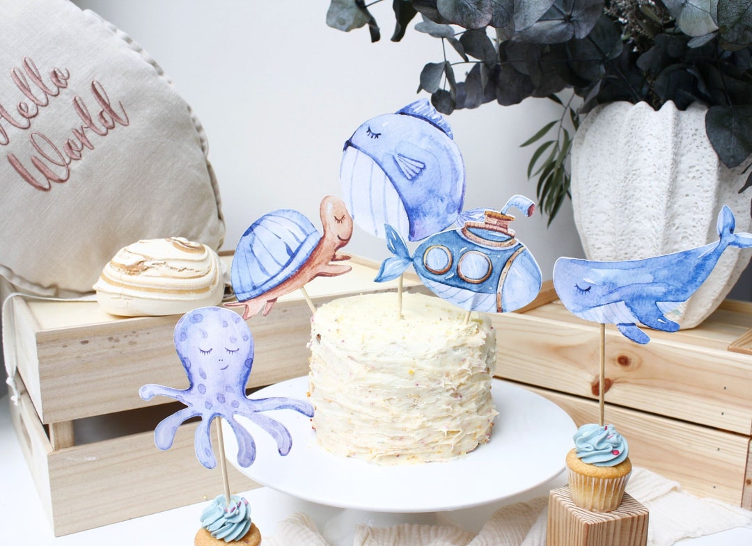 Ocean Cake Toppers Under the Sea Cake Toppers Onder the Sea Party Decor ...