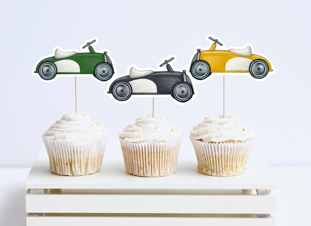 Printable Car Cake Toppers Hot Wheels Racing Car Birthday Party Cake ...