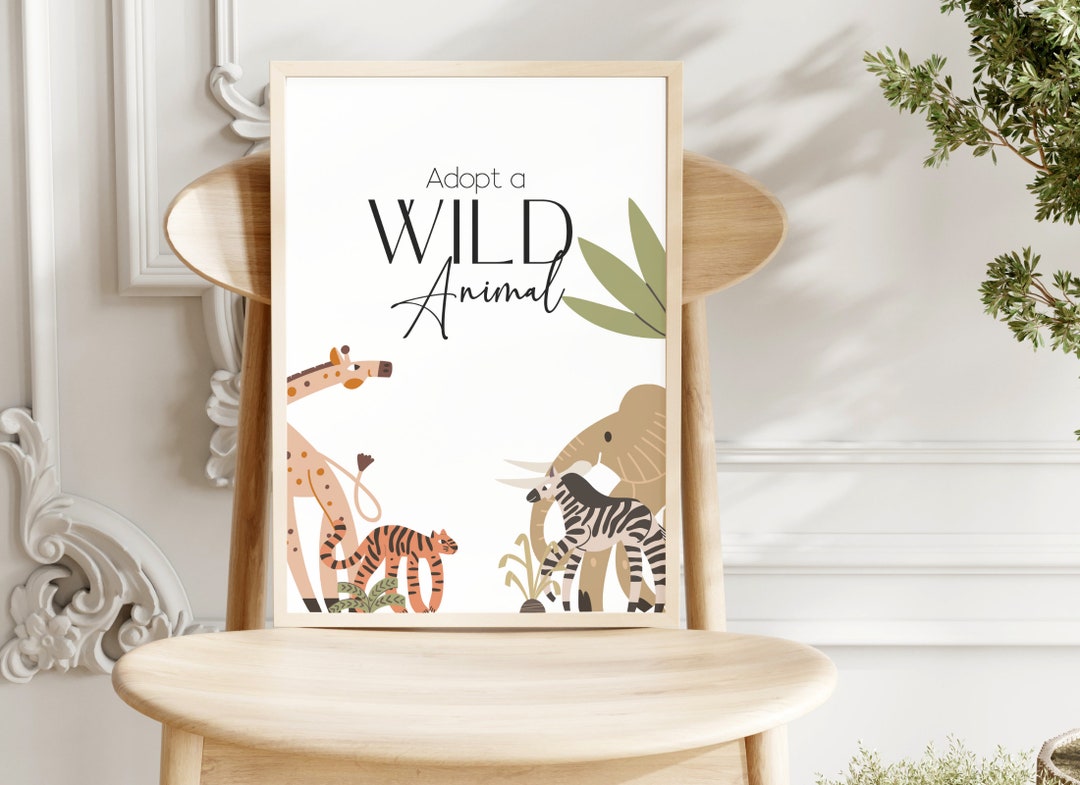 Editable Jungle Party Sign Safari Animal Party Signs Instant Download ...