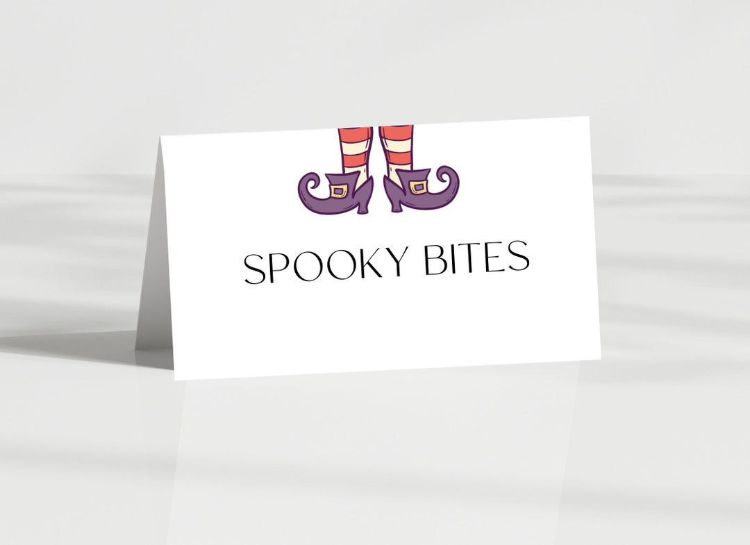 EDITABLE Halloween Food Label Spooky Food Tent Label Halloween Birthday ...