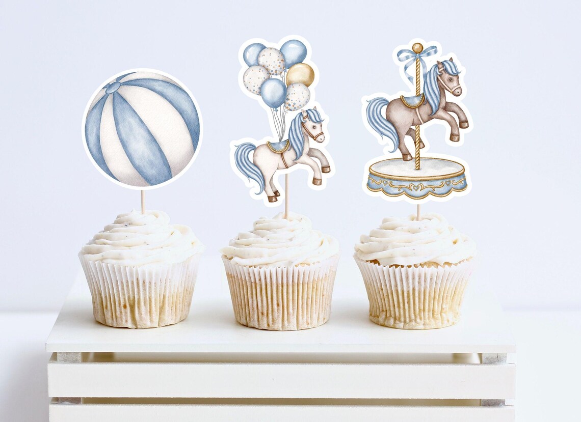 Editable Carousel Food Label, Funfair Food Label, 1st Birthday Food ...