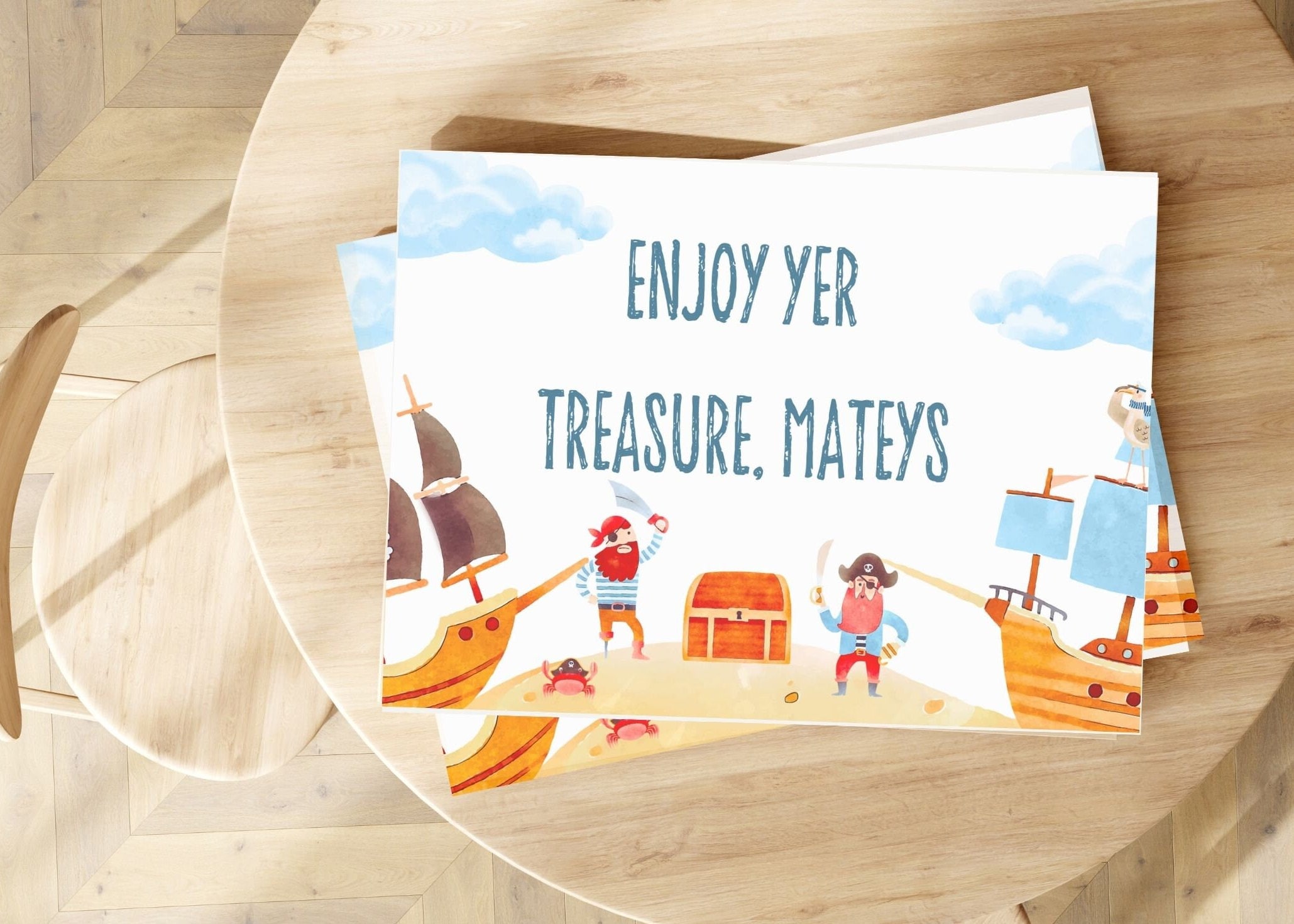 EDITABLE Pirate Cake Topper Ship Cake Topper Boy Birthday Decorations ...