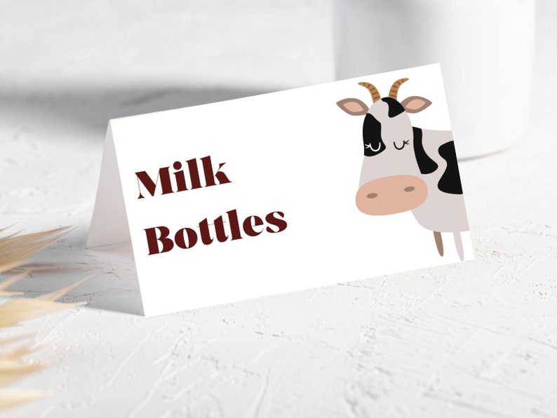 Farm Animal Party Food Tents, Farm Food Tent Labels, Barn, Barnyard ...