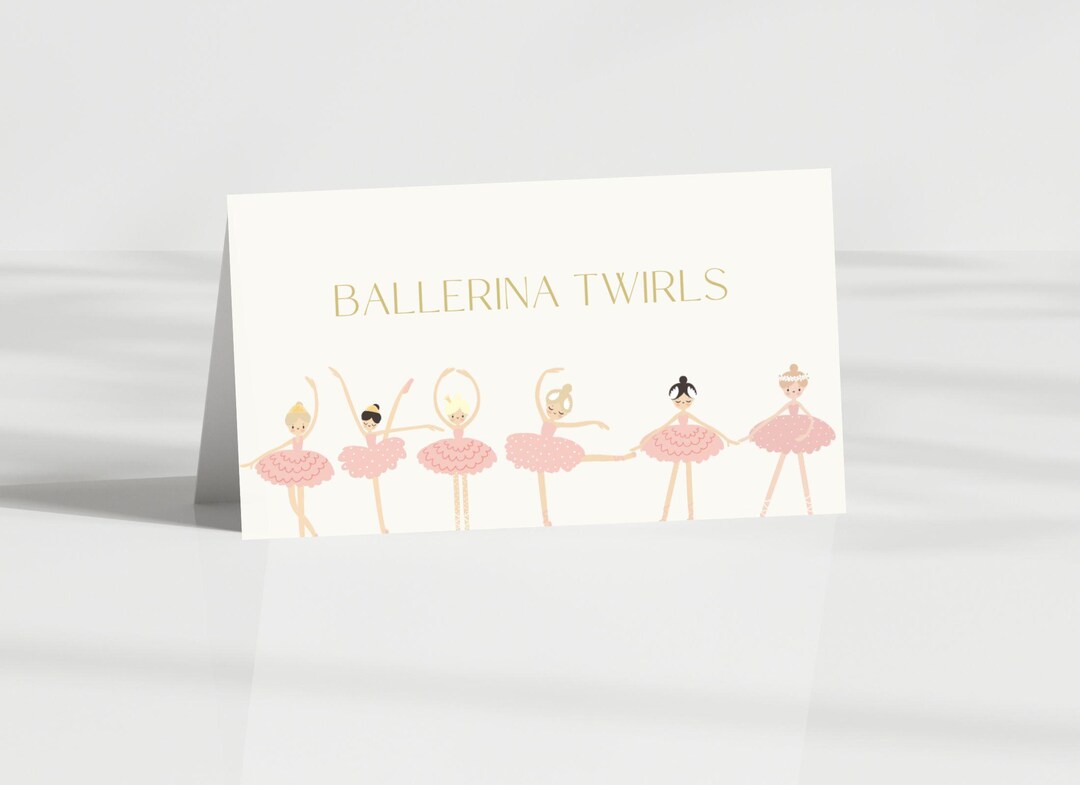 EDITABLE Ballerina Food Label Ballet Dancer Tent Label Pink Food Label ...