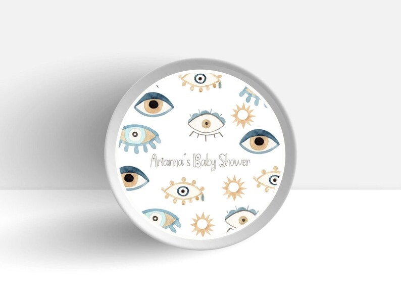 Letrero de bienvenida para baby shower de acuarela, diseño de ojo ...