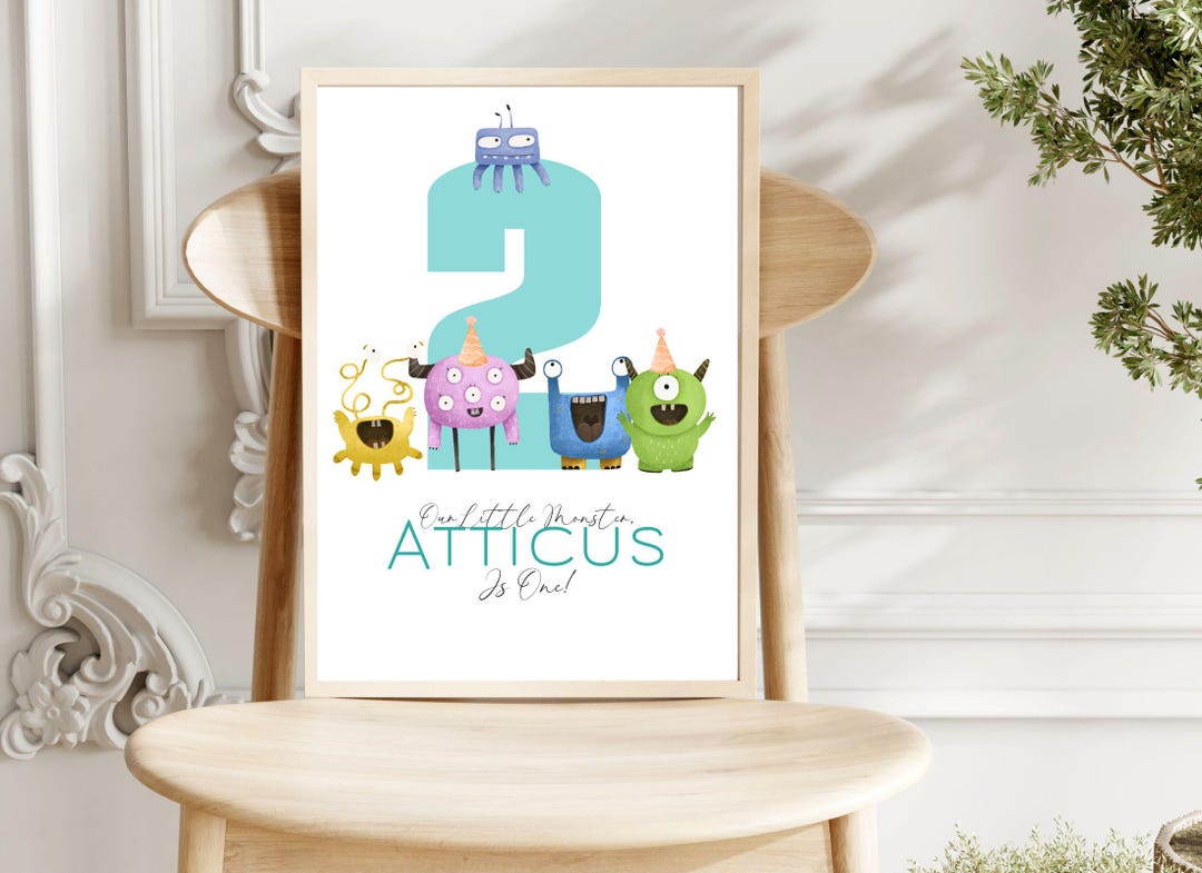 Editable Monsters Welcome Sign Little Monsters Party Sign Monster ...