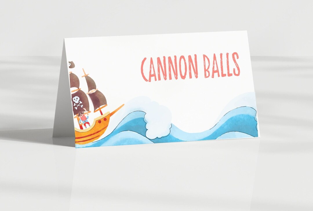 EDITABLE Pirate Food Tents Pirate Party Food Labels Pirate Food Labels ...