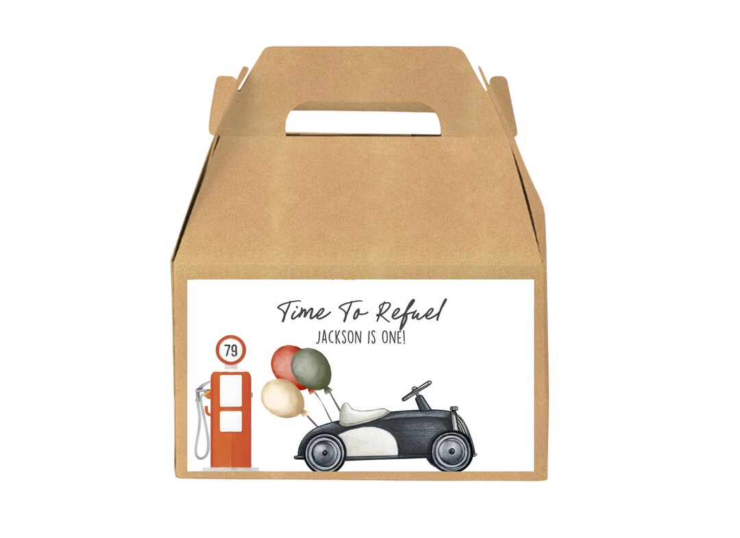 Editable Race Car Label, Hot Car Wheels Gable Box Label, Racing Car ...