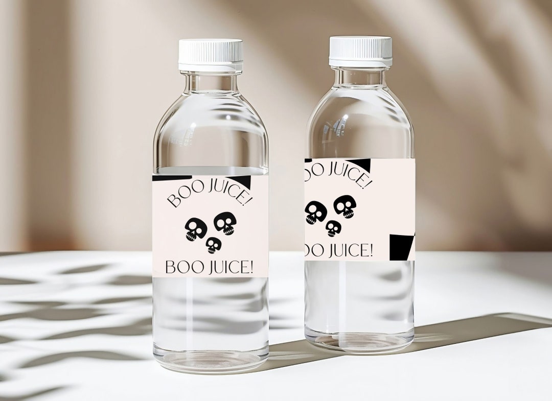 EDITABLE Halloween Water Label Spooky Water Bottle Label Halloween ...