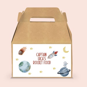 EDITABLE Astronaut Banner Rocket Garland Planet Party Bunting Birthday ...