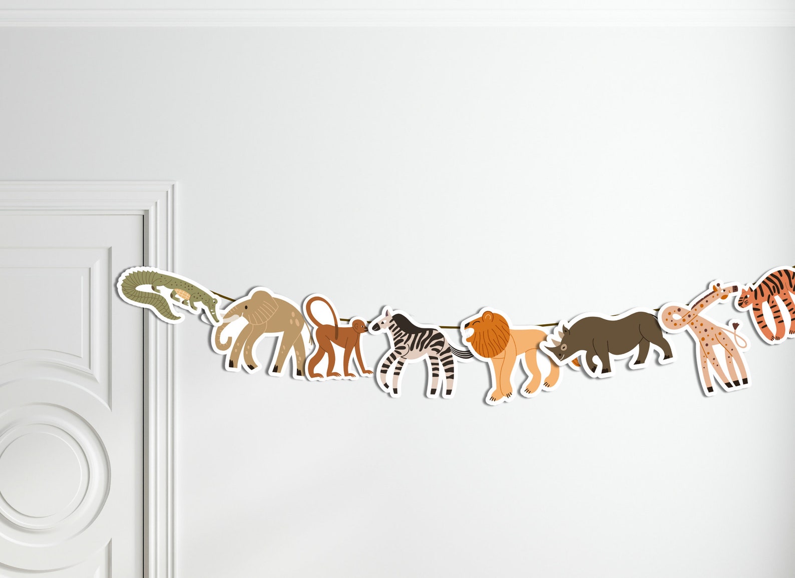 Editable Safari Animals Welcome Sign Jungle Animals Party Sign Zoo ...