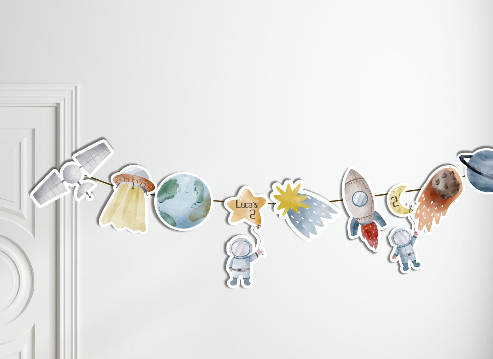 EDITABLE Astronaut Cake Toppers Rocket Cake Toppers Planet Cupcake ...