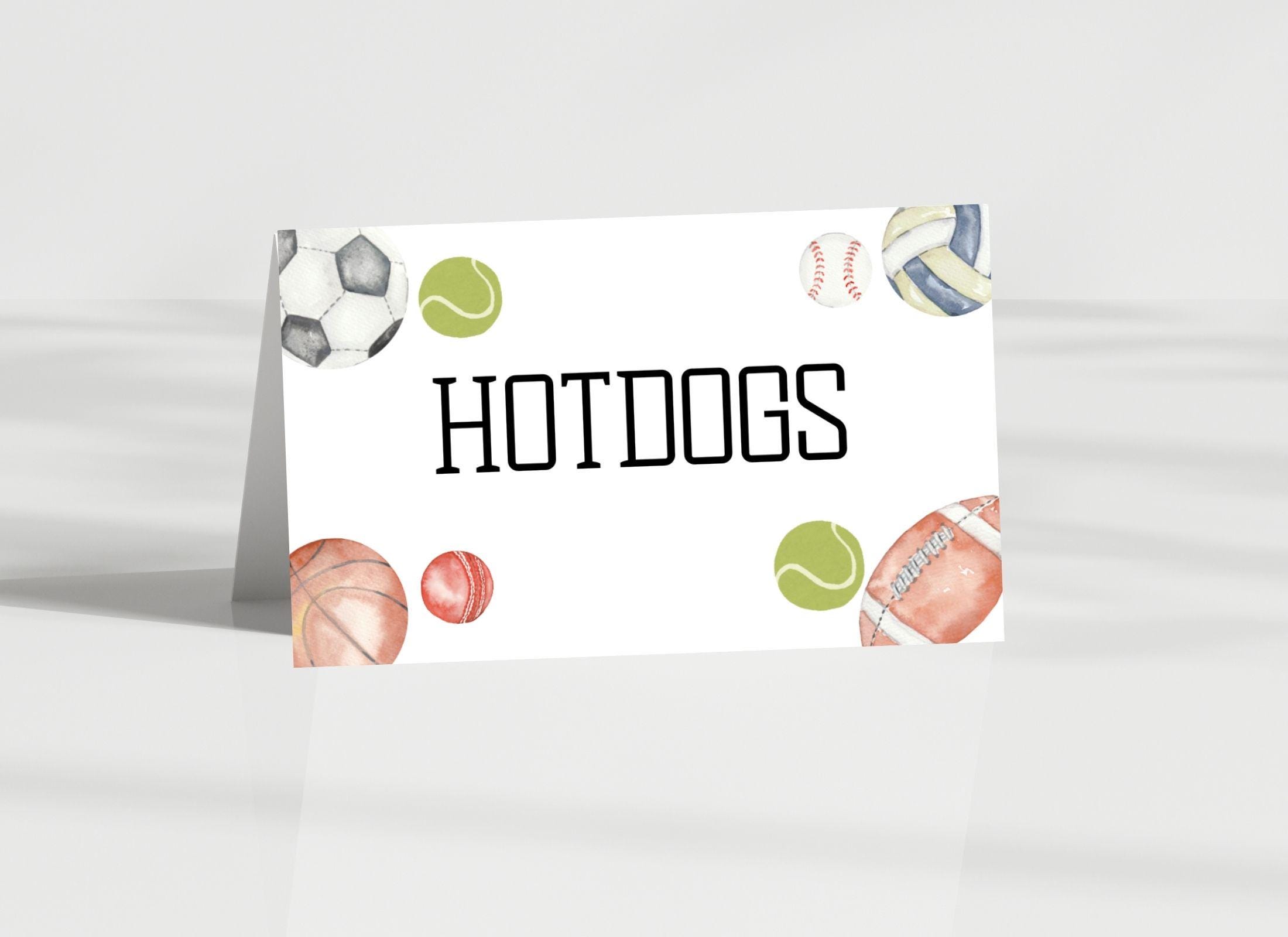 Editable Sports Food Labels, Ball Sport Birthday Party, Football Boys ...