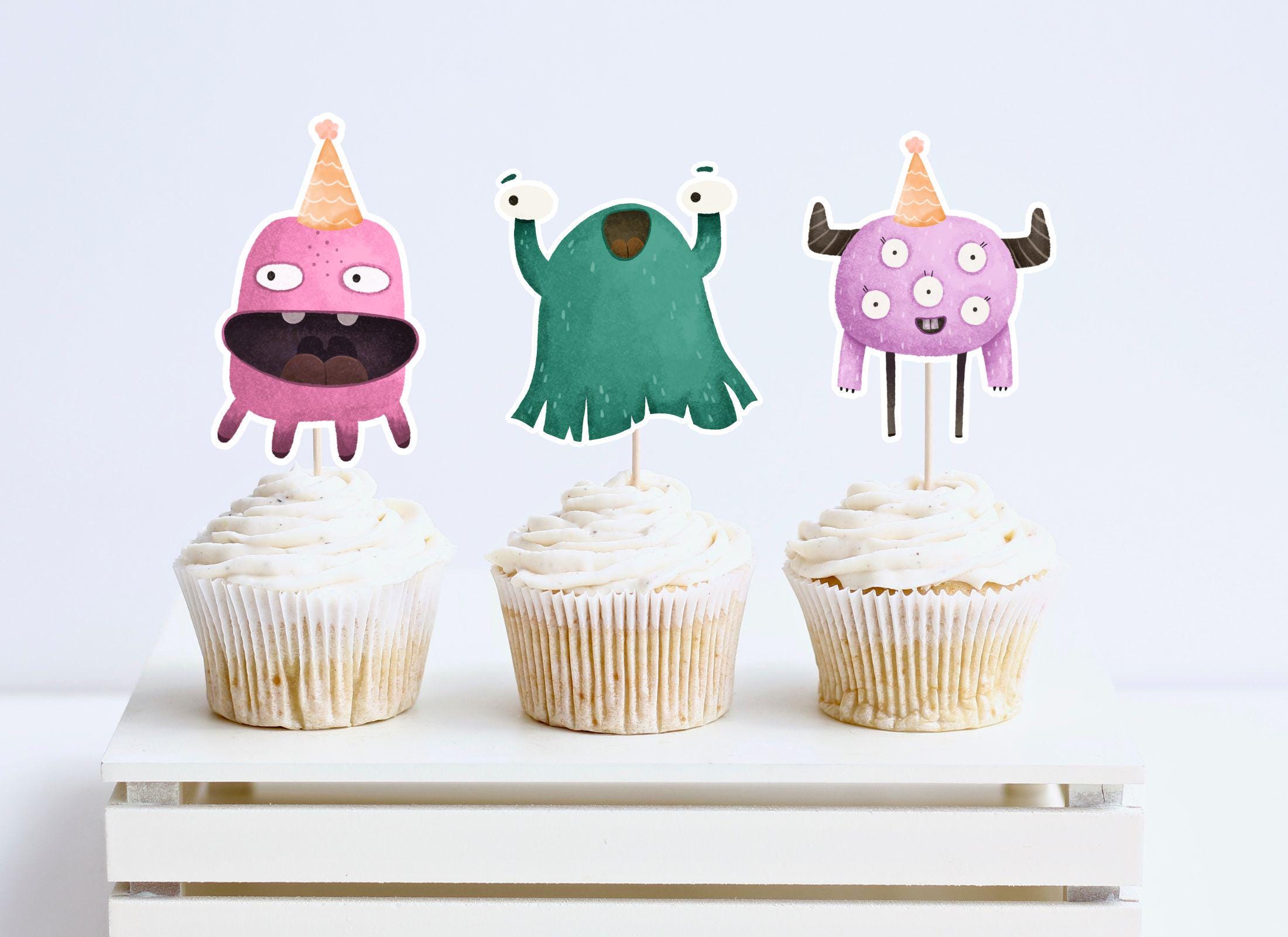 Printable Monster Garland Little Monsters Banner Monster Birthday Party ...