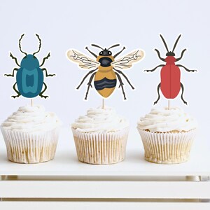 Printable Bug Cake Topper Outdoor Party Cake Toppers Insect Birthday ...