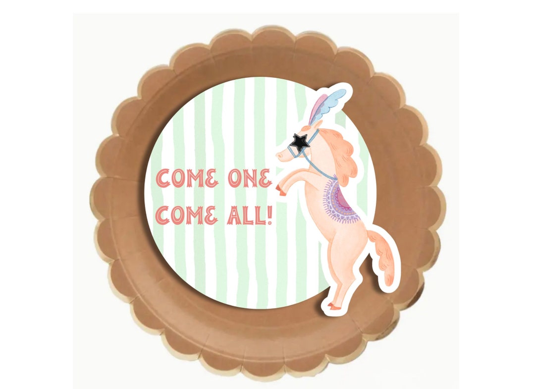 EDITABLE Circus Plate Topper Carnival Plate Insert Greatest Show Plate ...